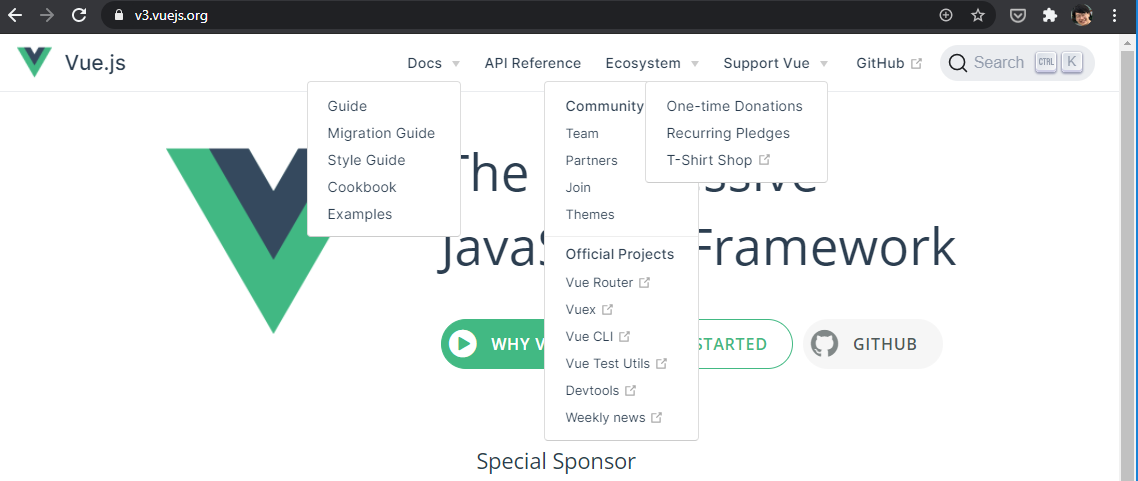 Interaction Issue About Clicking Main Menu Items · Issue 2685 · Vuejsvuepress · Github