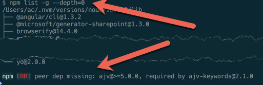 🐞 Generator v1.3 missing peer dependency? · Issue #890 · SharePoint/sp-dev-docs · GitHub