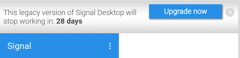 Signal Desktop Reporting Upgrade now on Up To Date ChromeOS version · Issue #2805 · signalapp ...