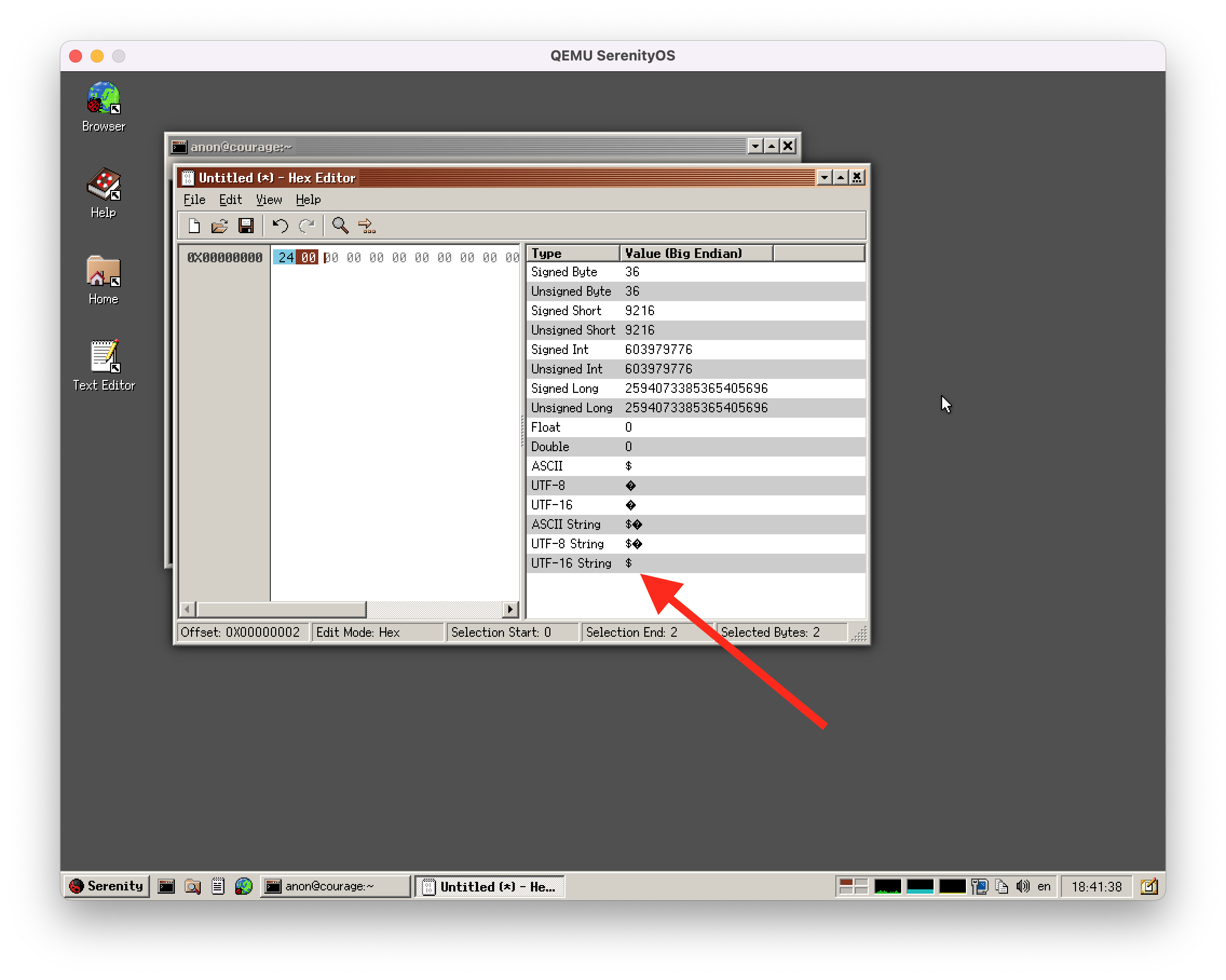 Hexeditor Utf 16 String Decodes Little Endian In Big Endian Mode · Issue 17507 · Serenityos