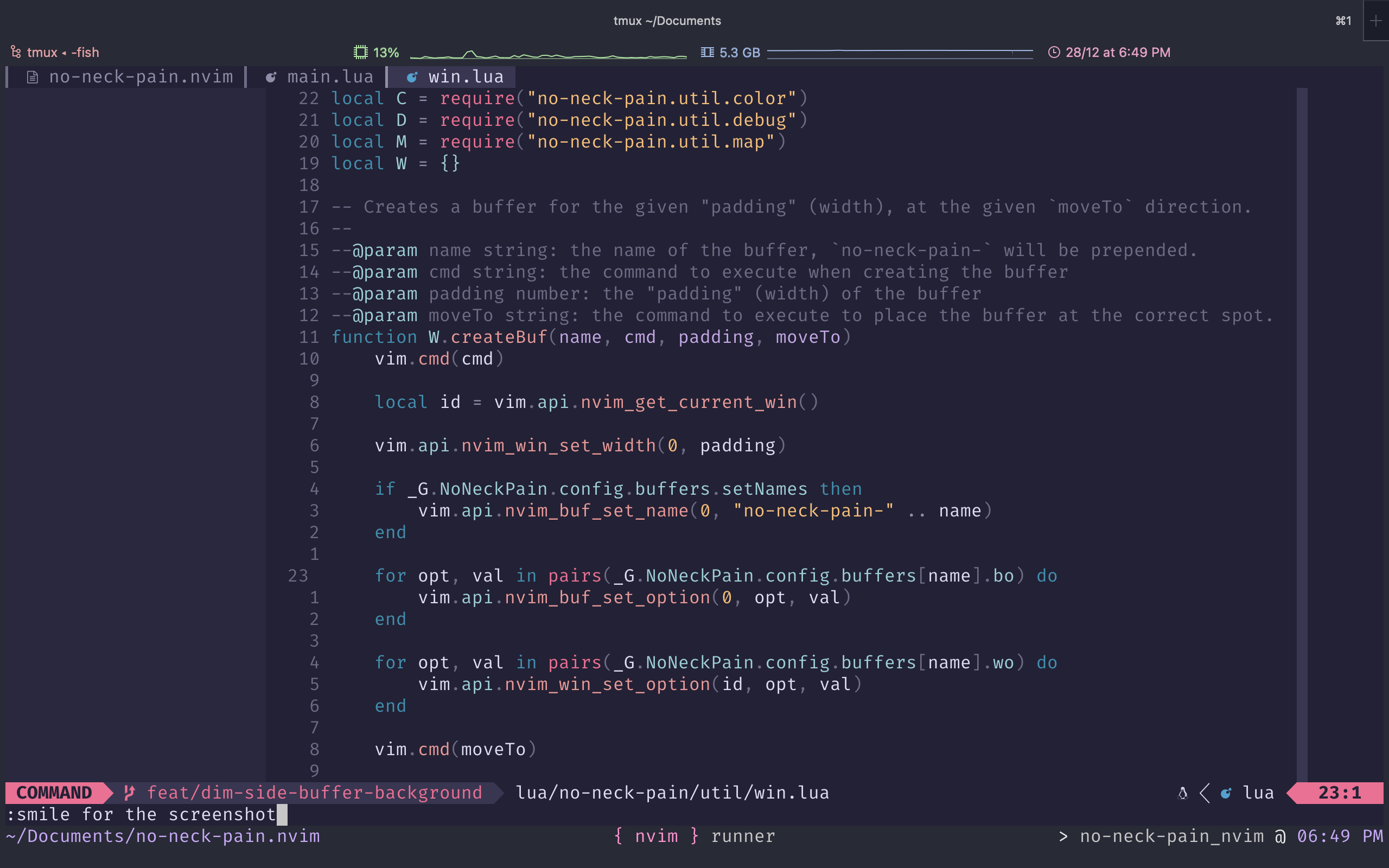 Showcase · shortcuts/no-neck-pain.nvim Wiki · GitHub