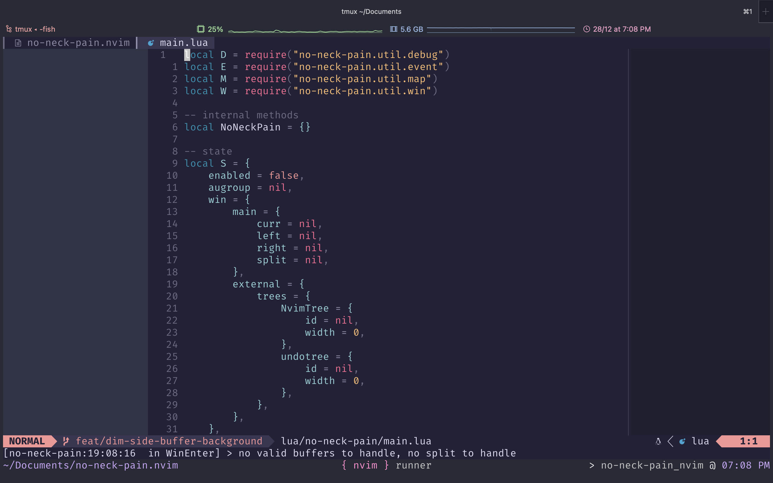Showcase · shortcuts/no-neck-pain.nvim Wiki · GitHub