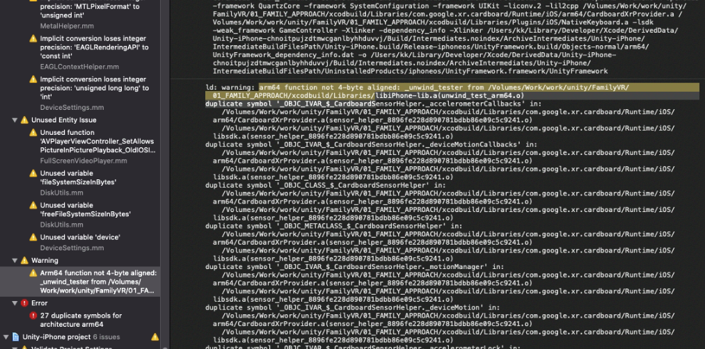 Google CardBoard XR plugin has some issue while building in xcode · Issue #109 · googlevr ...
