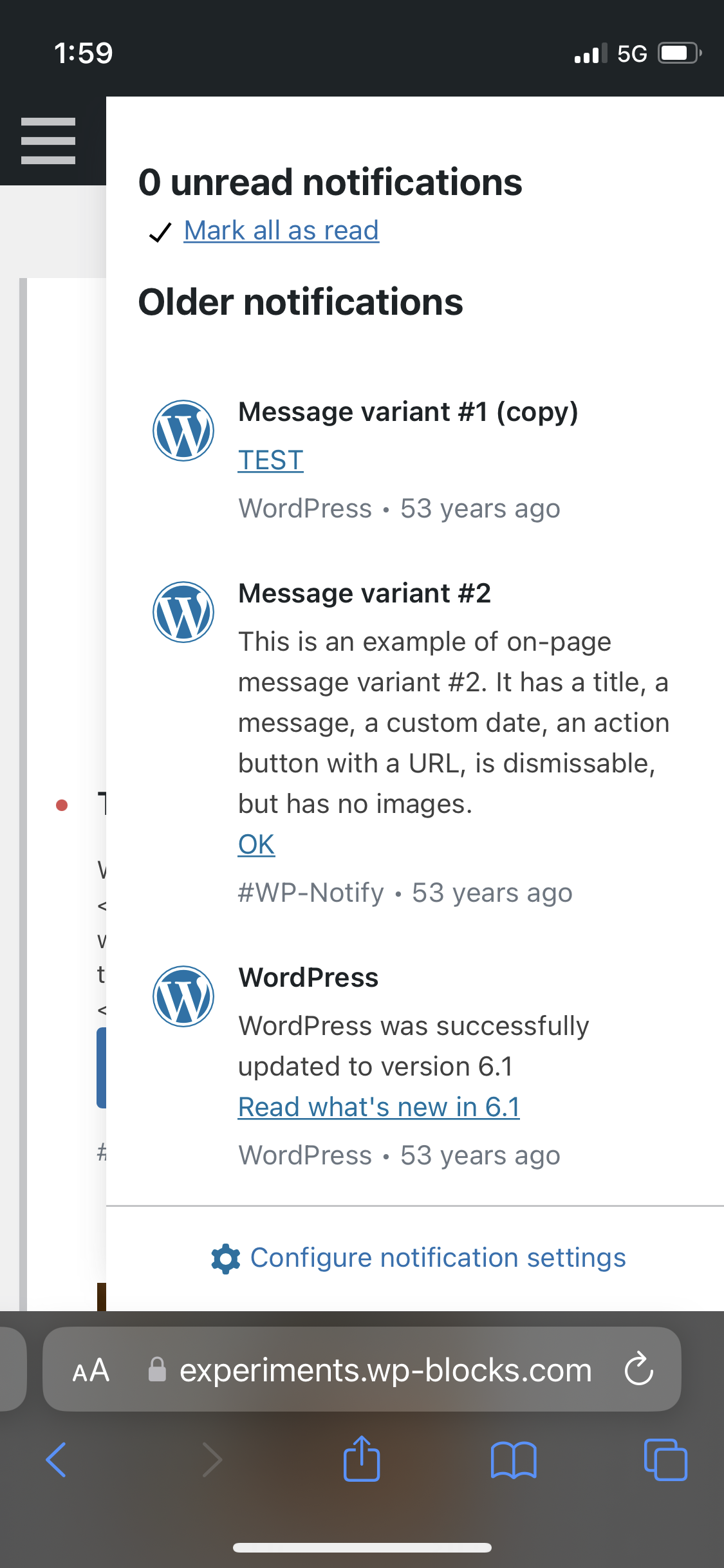 Notification Hub overlays the admin menu bar · Issue #191 · WordPress ...