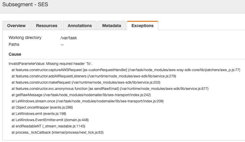 SES - SendRawEmail - InvalidParameterValue: Missing required header 'To'. · Issue #354 · aws/aws ...