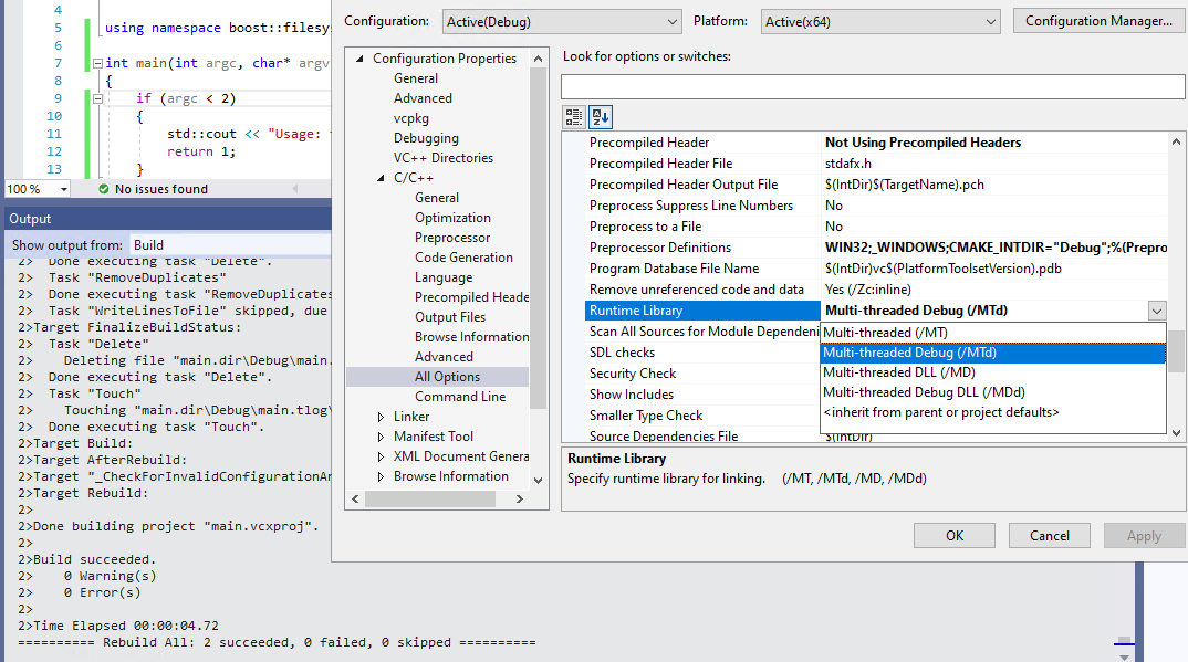 How Do I Link To Boost Statically On Windows · Issue 16049 · Microsoftvcpkg · Github