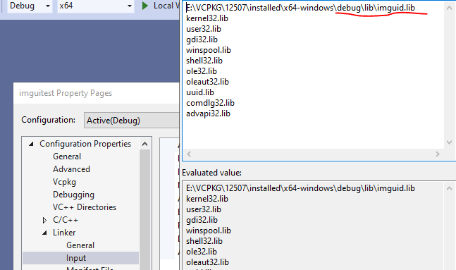 [ImGui] Automatic linking via vcpkg is not working. · Issue #5911 · microsoft/vcpkg · GitHub