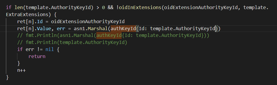 How to add DirName and serial to X509v3 Authority Key Identifier · Issue #47096 · golang/go · GitHub