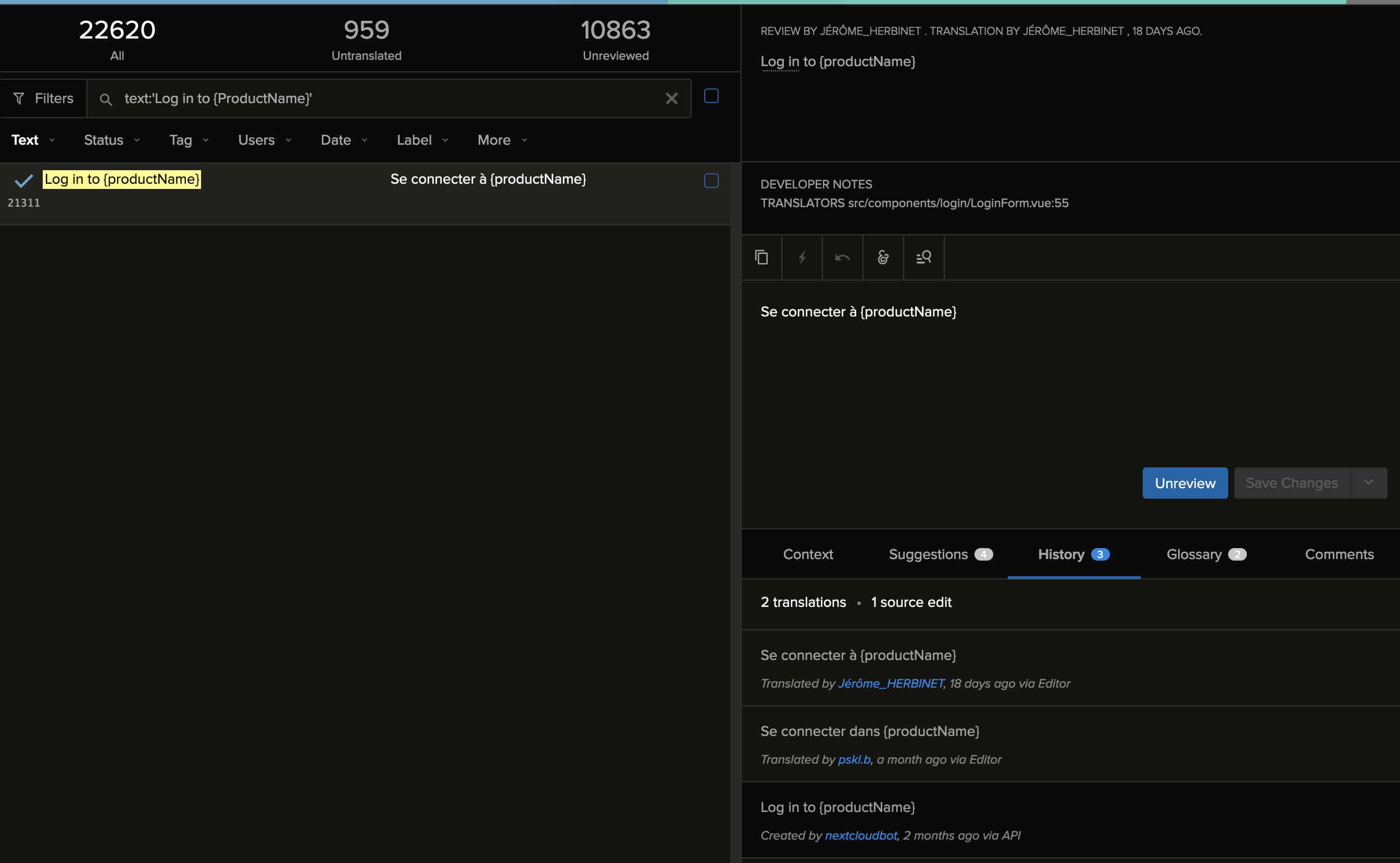 [Bug]: the French translation is incomplete · Issue #34876 · nextcloud/server · GitHub