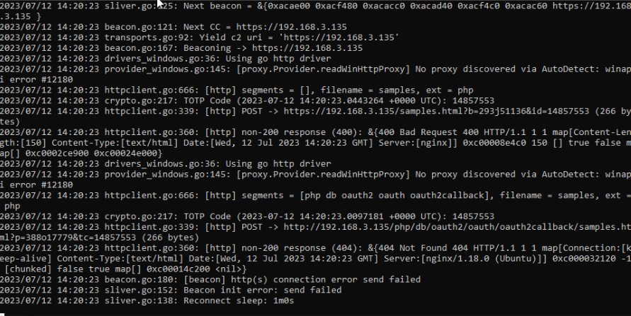 Beacon call back not working in 1.5.41 · Issue #1348 · BishopFox/sliver · GitHub