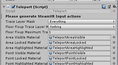 [Bug] teleport_marker_mesh layer is not set. TeleportPoint prefab does not work in new scenes ...