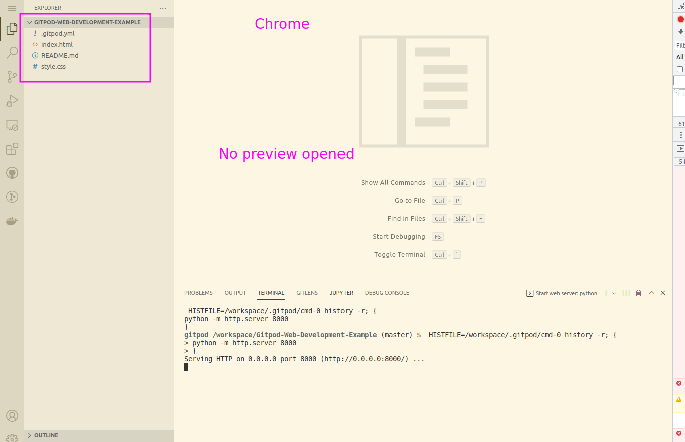 `onopen Open Preview` Is Not Working · Issue 11243 · Gitpod Iogitpod