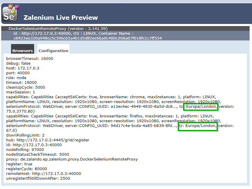 TimeZone not reflected · Issue #1000 · zalando/zalenium · GitHub