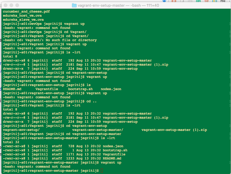 Getting "Command not found" when running "vagrant up" · Issue #10202 ...