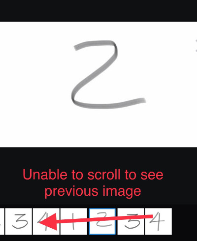 Thumbnail scroll view in multiple image message doesn't scroll forward ...