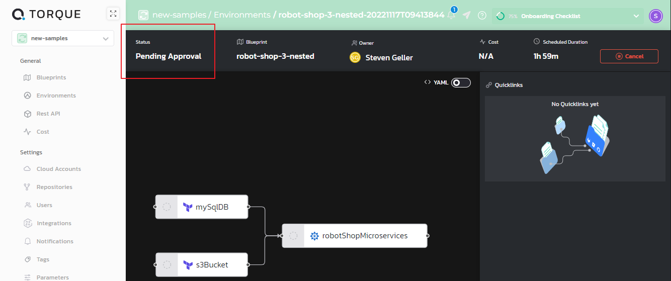 Approval Flow · QualiTorque · Discussion #166 · GitHub