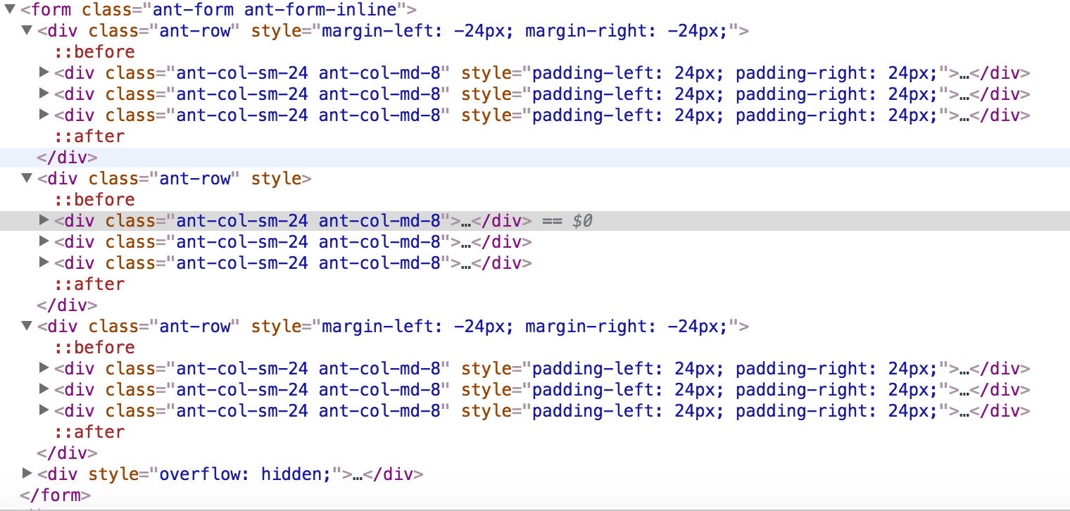 Form中存在多个Row元素时，对齐效果不正常 · Issue #9394 · ant-design/ant-design · GitHub