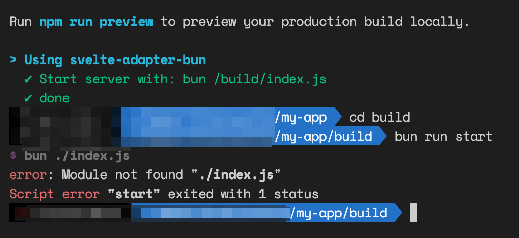 Module Not Found Indexjs On Bun Run Start · Issue 2 · Gornostay25svelte Adapter Bun · Github