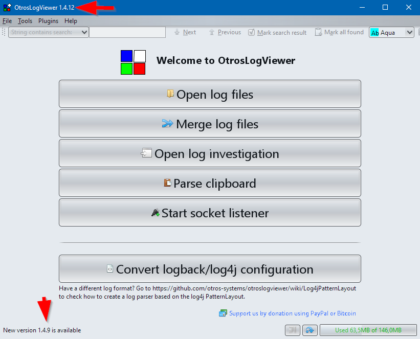 New version detection - error · Issue #546 · otros-systems/otroslogviewer · GitHub