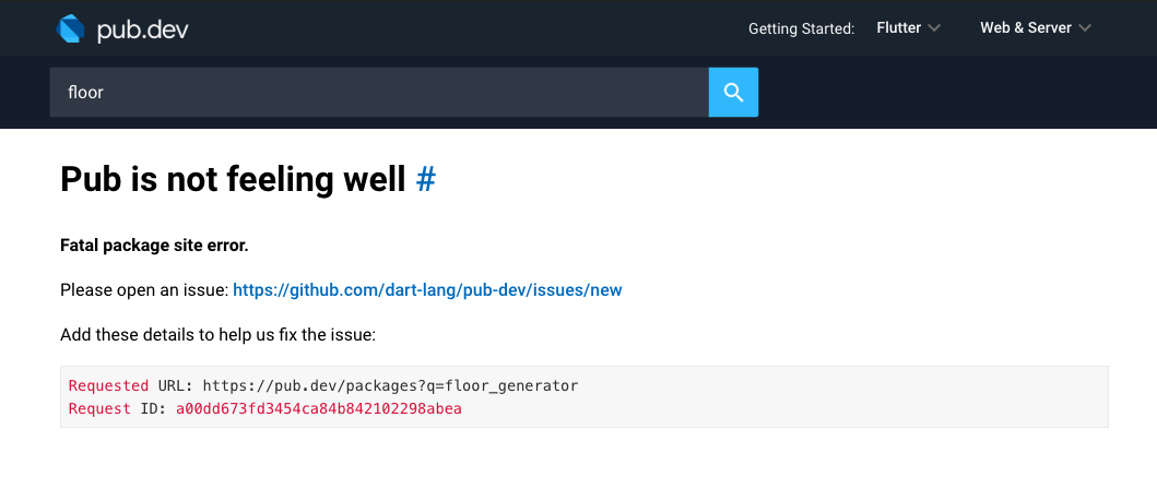 Pub is unreachable · Issue #2571 · dart-lang/pub-dev · GitHub