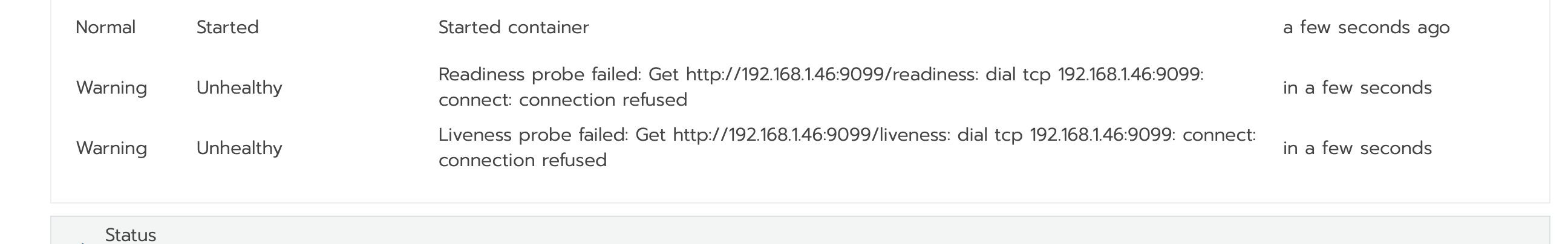 Click `redeploy` in canal Workloads, canal service will not be able to through the health check ...