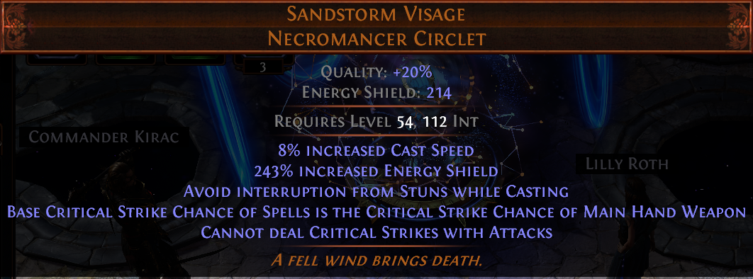 Sandstorm Visage wording changed · Issue #5501 · PathOfBuildingCommunity/PathOfBuilding · GitHub