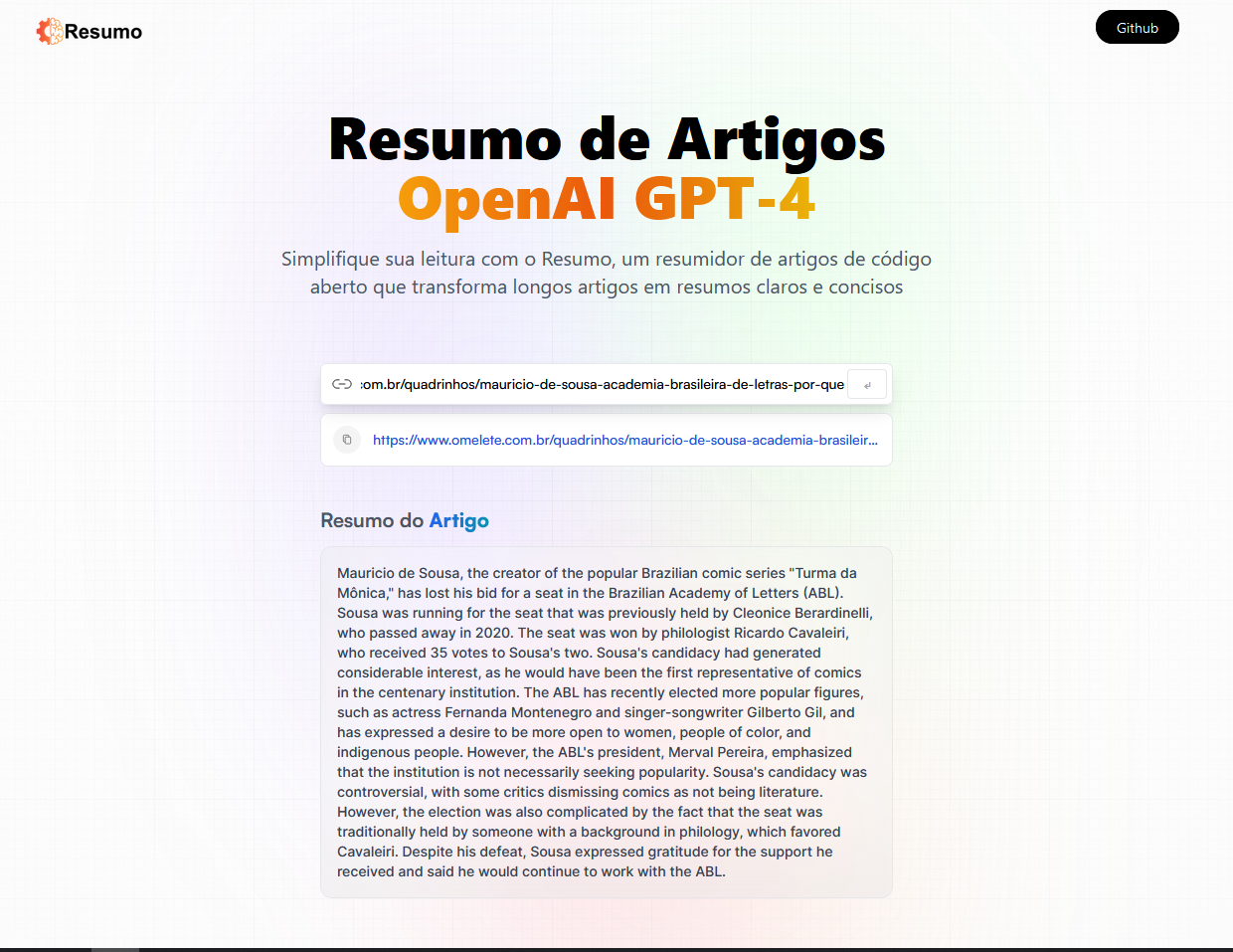 GitHub - thiago1000/Resumo_Artigos_ChatGPT: Um criador de resumos, usando a API Article ...