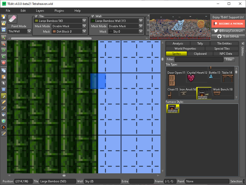 No 1.4 Tile Textures When Zoomed. · Issue #1322 · TEdit/Terraria-Map-Editor · GitHub