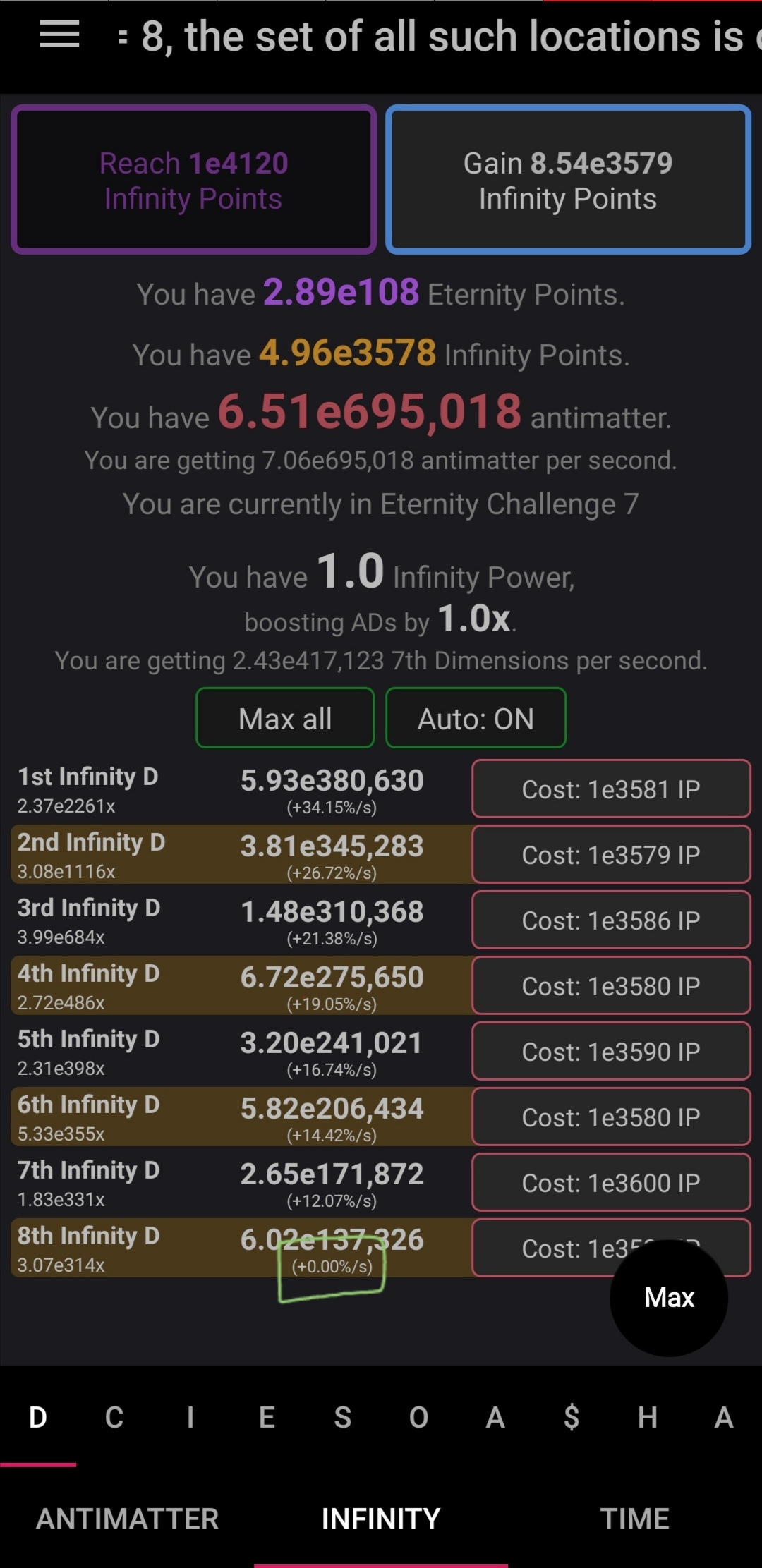 ID8 percentage gain is 0% in EC7 · Issue #340 · antimatter-dimensions/mobile-issues · GitHub