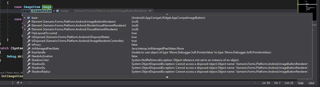[Bug] [Android] IconTintColorEffect may crash due to ImgeButtonRenderer disposed exception ...
