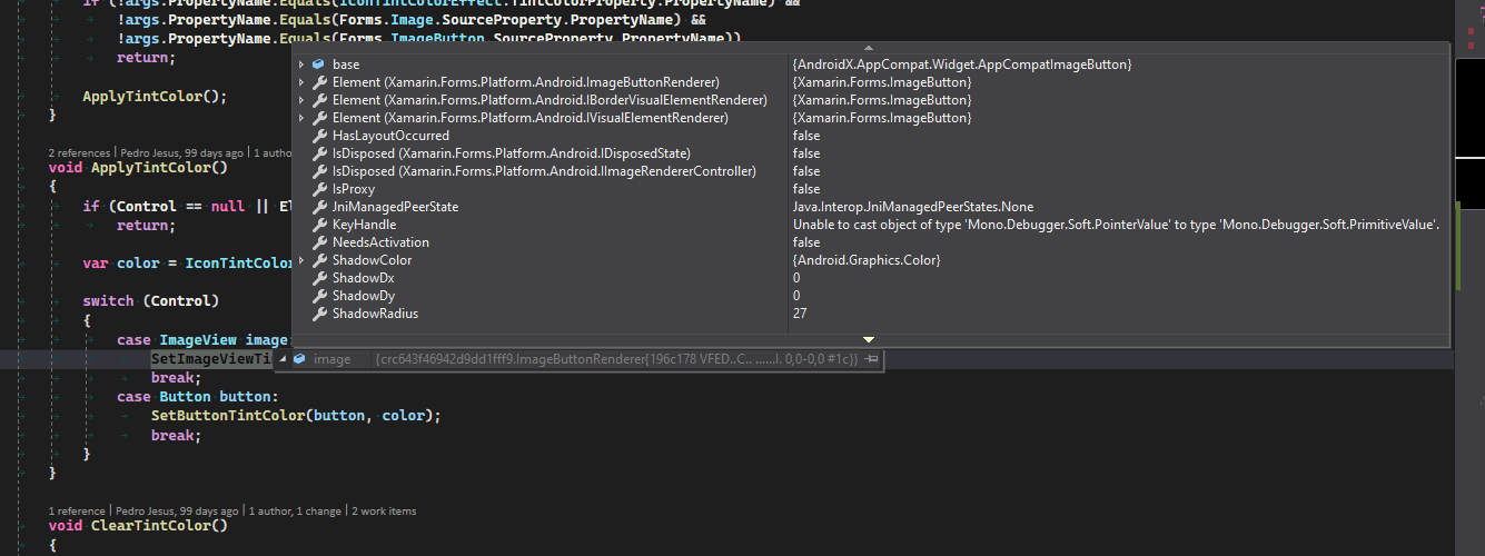 [Bug] [Android] IconTintColorEffect may crash due to ImgeButtonRenderer disposed exception ...