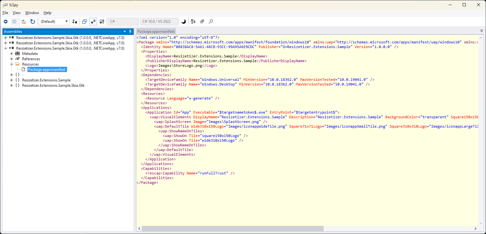[Skia] Package.appxmanifest incorrectly embedded · Issue #122 · unoplatform/uno.resizetizer · GitHub