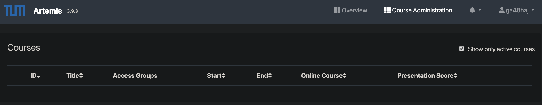 All courses missing and reenrollment is possible · Issue #1103 · ls1intum/Artemis · GitHub