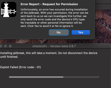 -31 after update to 13.3 · Issue #686 · checkra1n/BugTracker · GitHub