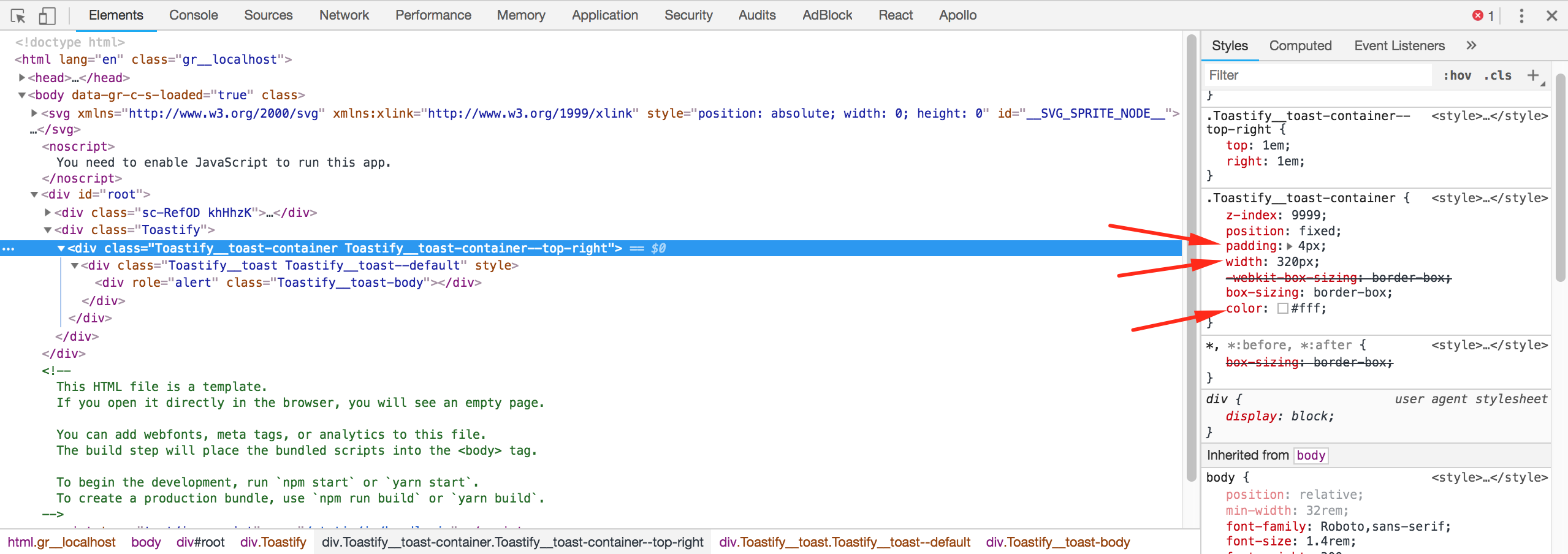An option to disable all unnecessary styles · Issue #203 · fkhadra/react-toastify · GitHub