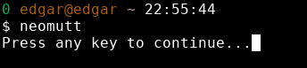 "Press any key to continue..." on startup · Issue #2174 · neomutt ...
