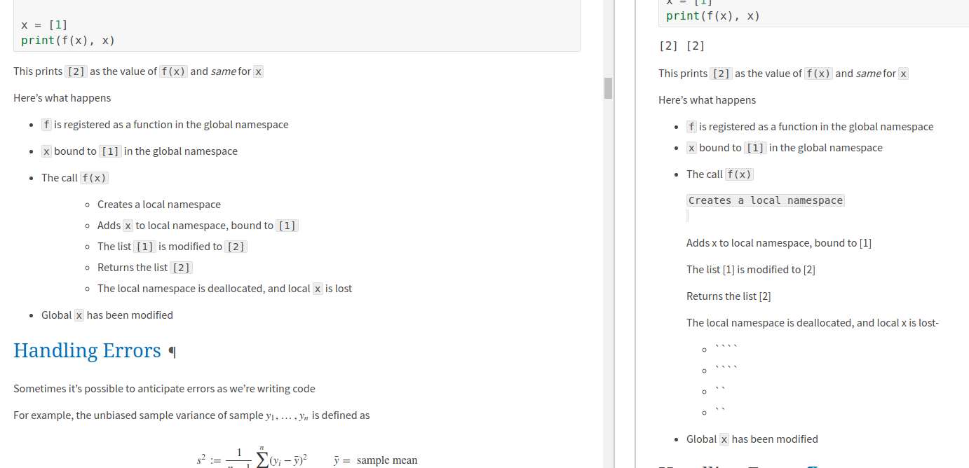 Support for nested lists is incomplete in Jupinx · Issue #4 · QuantEcon/lecture-source-py · GitHub