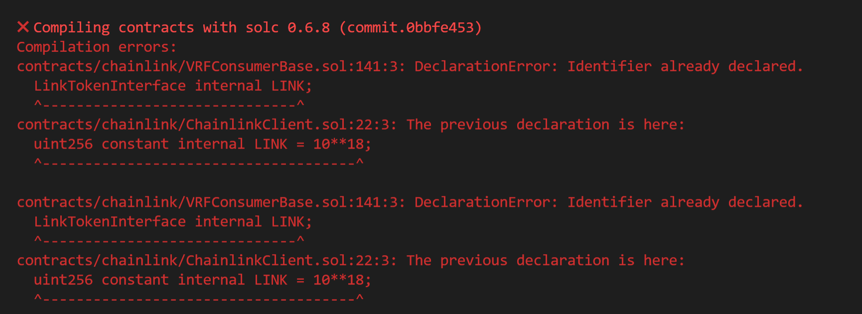 [DEVEL] LINK variable naming collision in VRFConsumerBase and ChainlinkClient contracts · Issue ...