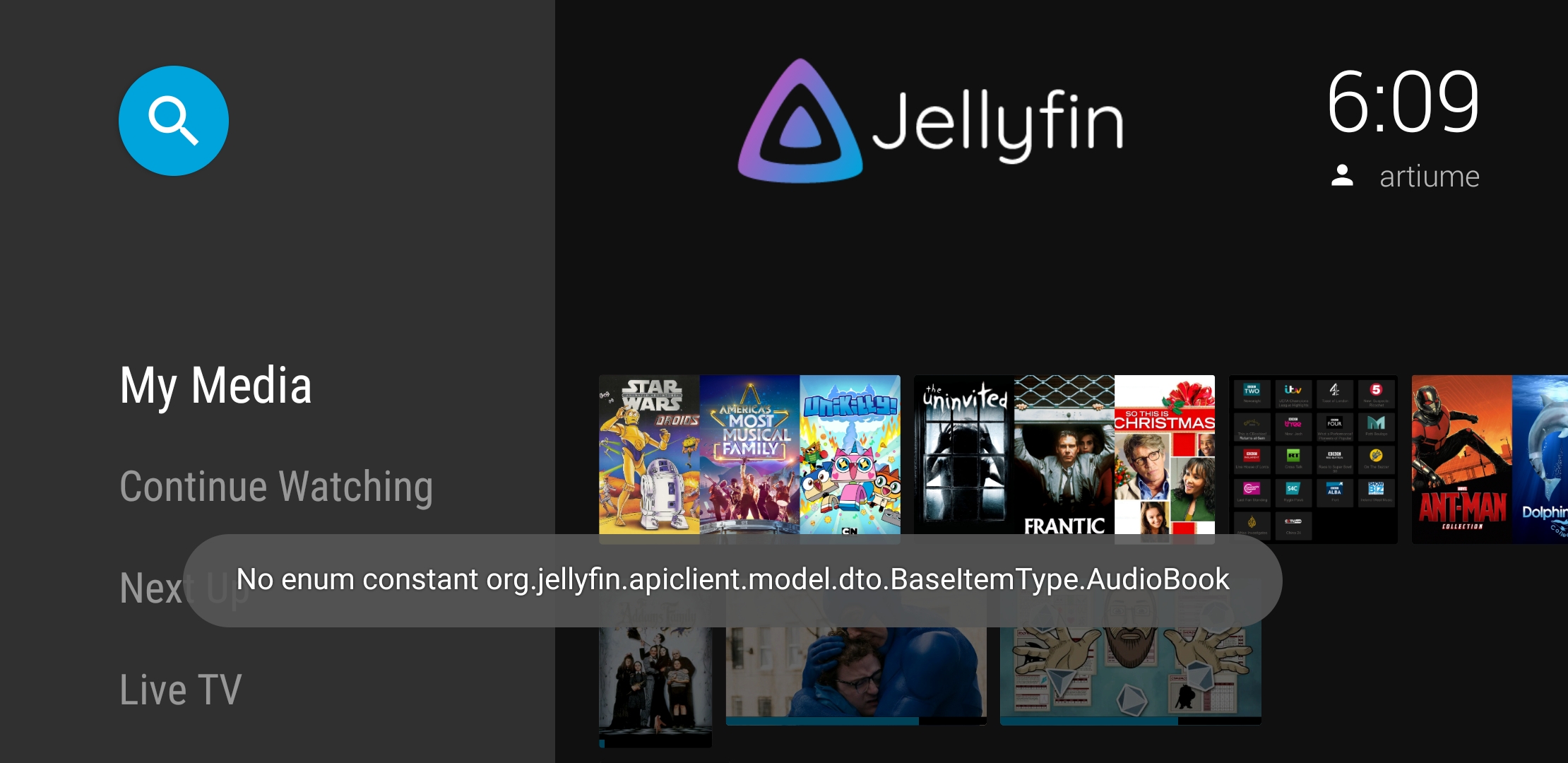 Audiobooks BaseItem Support Failure · Issue #601 · jellyfin/jellyfin-androidtv · GitHub