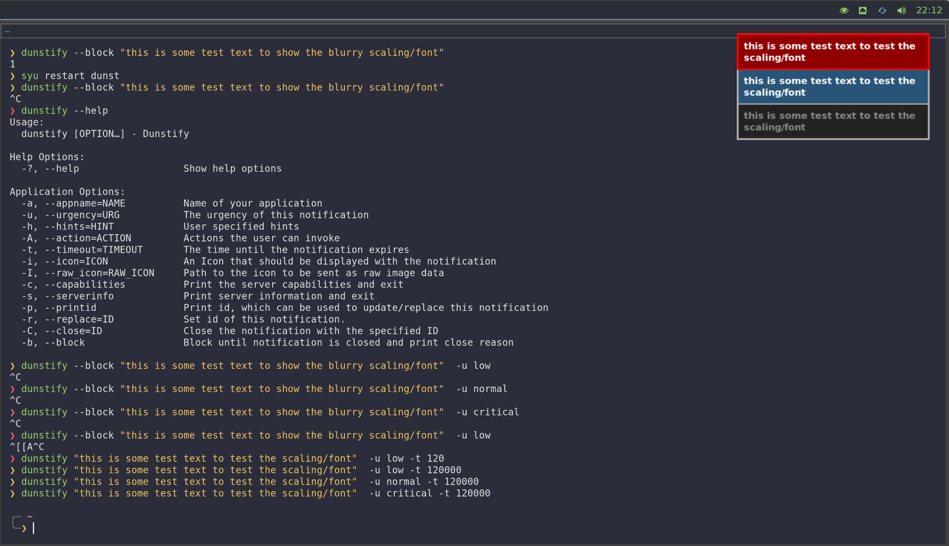 Wayland HiDPI Font Scaling Blurriness · Issue #836 · dunst-project/dunst · GitHub