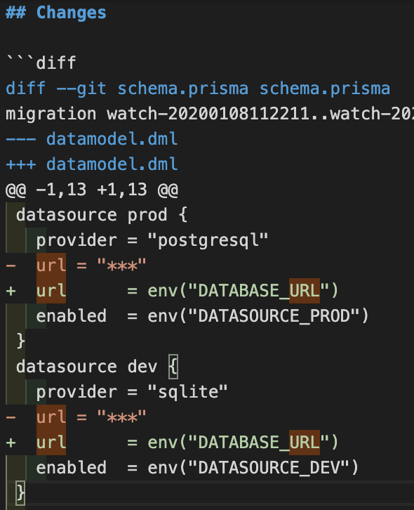 Migrate Migration Contains Env Variables · Issue 296 · Prisma Migrate · Github