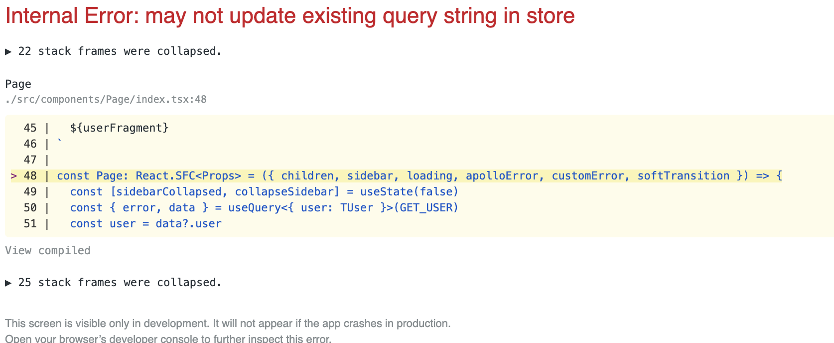 Error: may not update existing query string in store · Issue #22 ... Error: may not update existing query string in store · Issue #22 ...