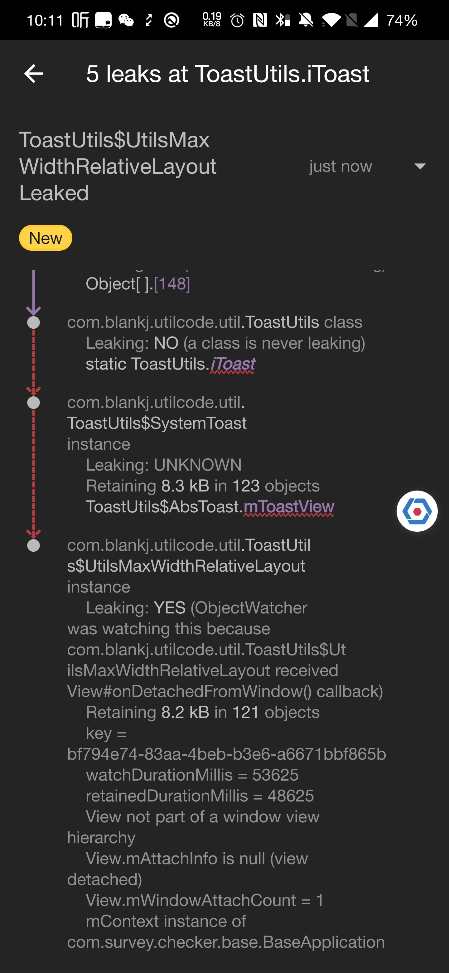 Toastutils 内存泄漏 · Issue 1425 · Blankj Androidutilcode · Github