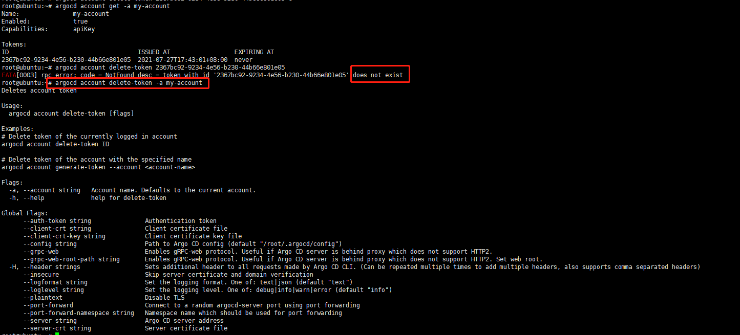 argocd account delete-token doesn't work · Issue #6816 · argoproj/argo ...