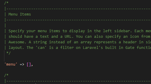 Different menus per route group · Issue #5 · jeroennoten/Laravel-AdminLTE · GitHub