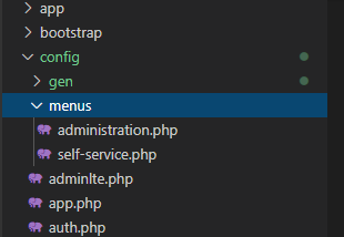 Different menus per route group · Issue #5 · jeroennoten/Laravel-AdminLTE · GitHub