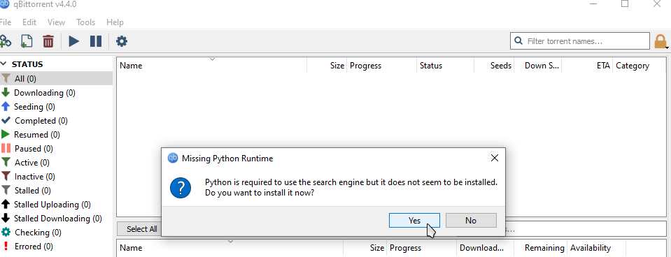 qBittorrent don't see Python installed by pyenv · Issue #16087 · qbittorrent/qBittorrent · GitHub