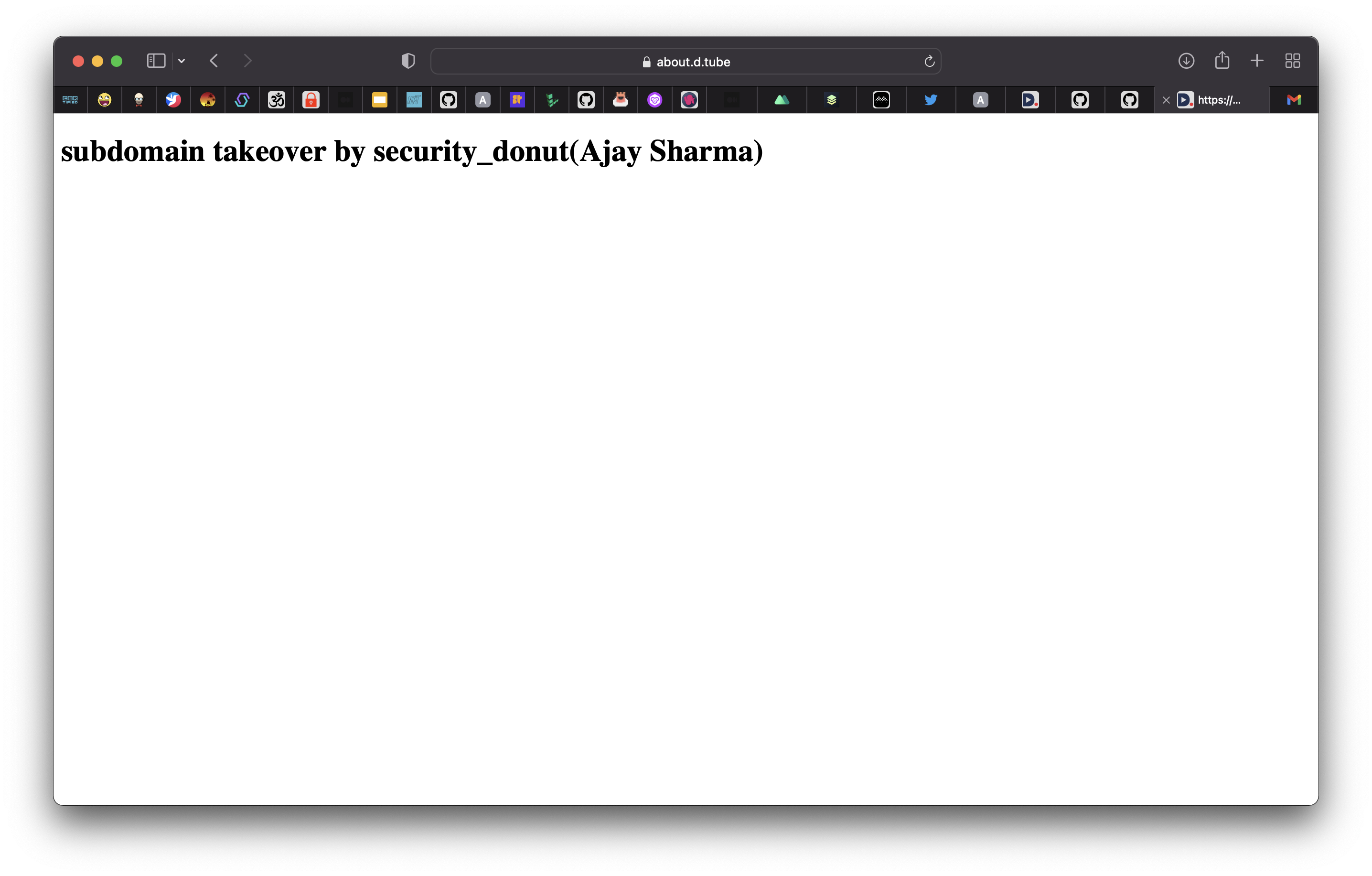 Critical security vulnerability in dtube subdomain · Issue #354 · dtube/dtube · GitHub