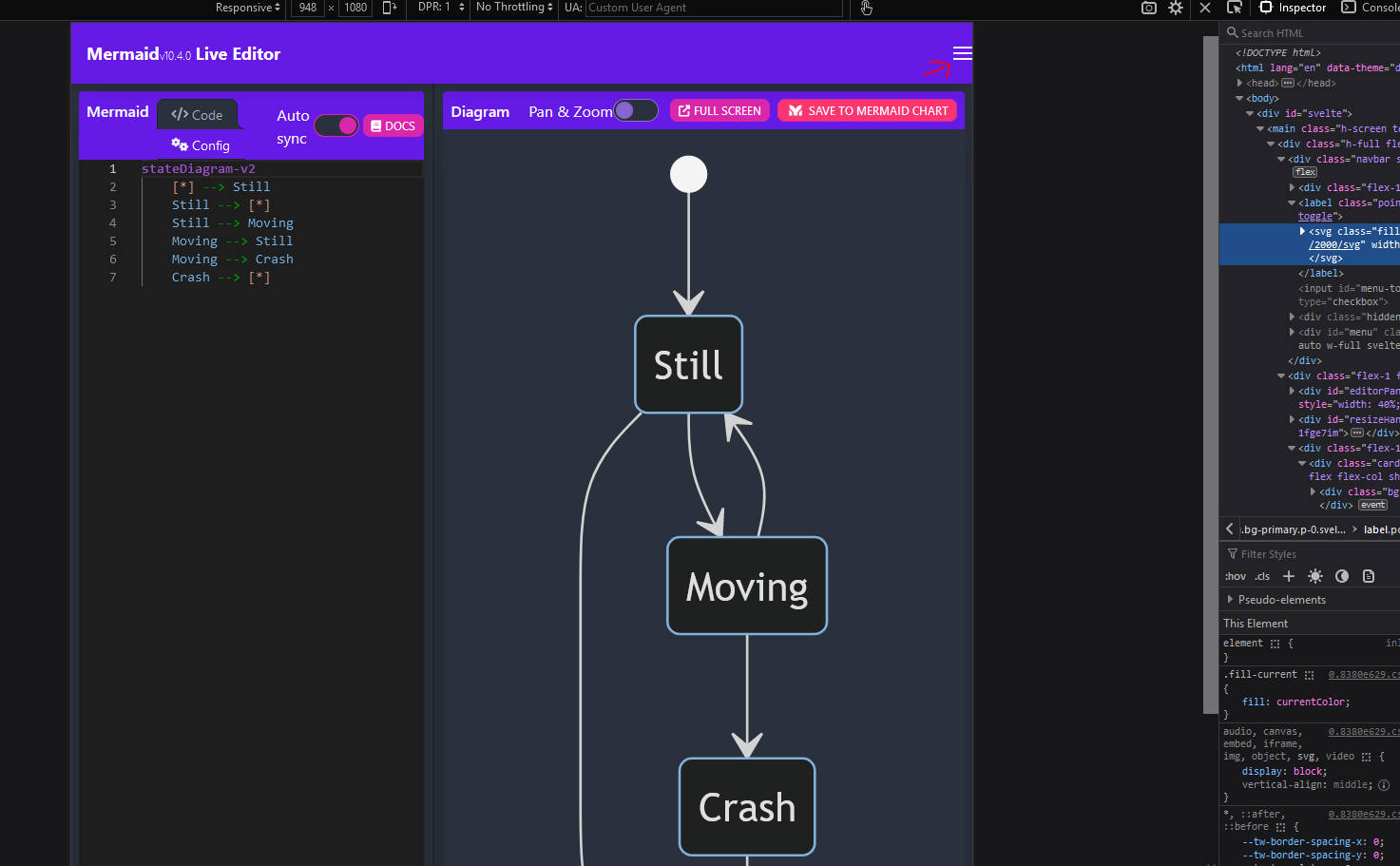 Live Editor Hamburger Menu Not working · Issue #1314 · mermaid-js ...