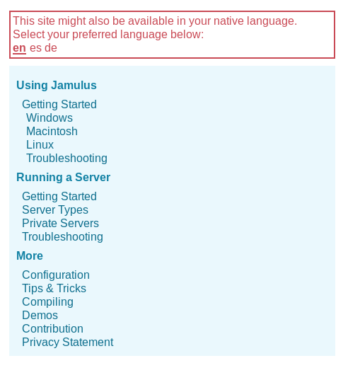 Test new homepage jamulus.io · Issue #689 · jamulussoftware/jamulus ...